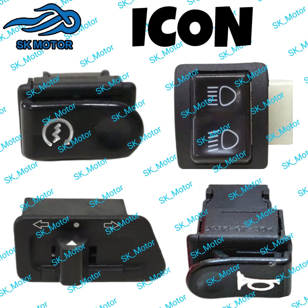 Honda ICON 110 Button Starter Horn Hi Low Signal Cover Switch / Butang ...