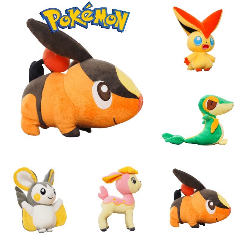 20cm Victini Snivy Deerling Tepig Plush Toy Pokemon Cyndaquil Fennekin ...