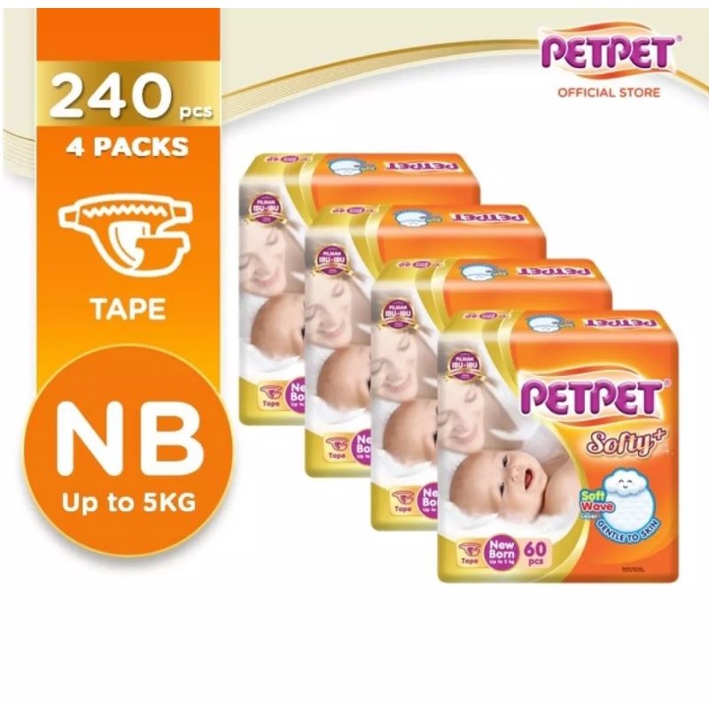 PETPET NEWBORN Tape Jumbo pack (4 pack) | Shopee Malaysia