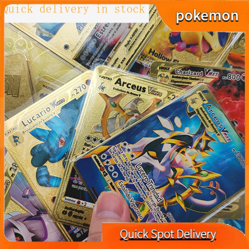 【Direct sales】 Pokemon Metal Cards Charizard Iron Cards Pikachu Arceus ...