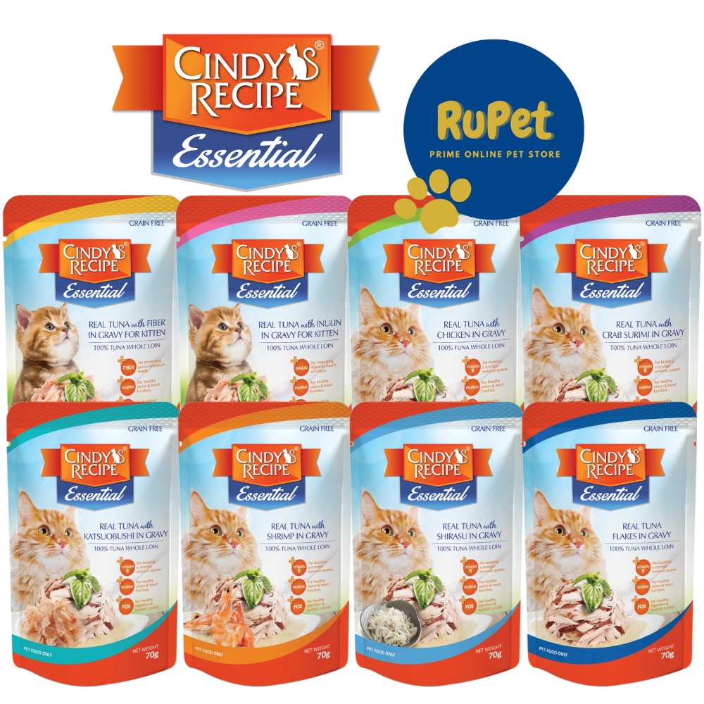 Cindy's Recipe Essential Pouch 70g (Gravy/ Grain Free) - Cat Wet Food ...