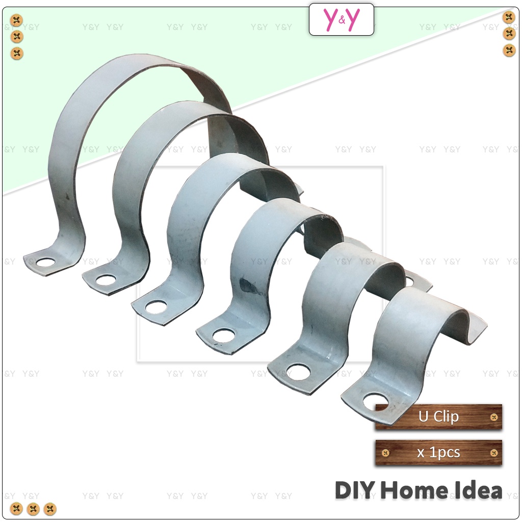 Y&Y Eco U Clip for PVC Pipe / Piping Plumbing Bathroom U Clip Bracket ...