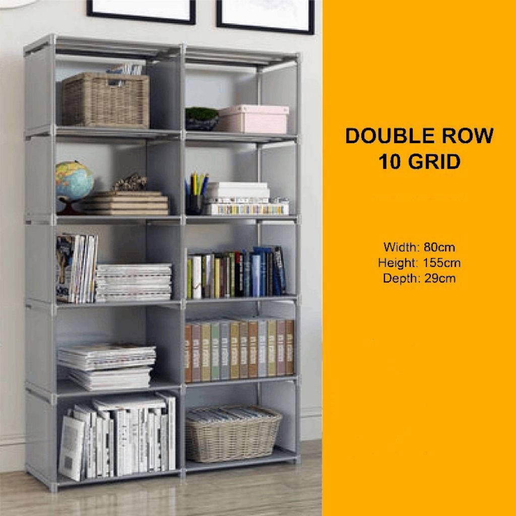 Book Shelf Rack With Cloth Buku Rak Home Student Cabinet Cabinets ...