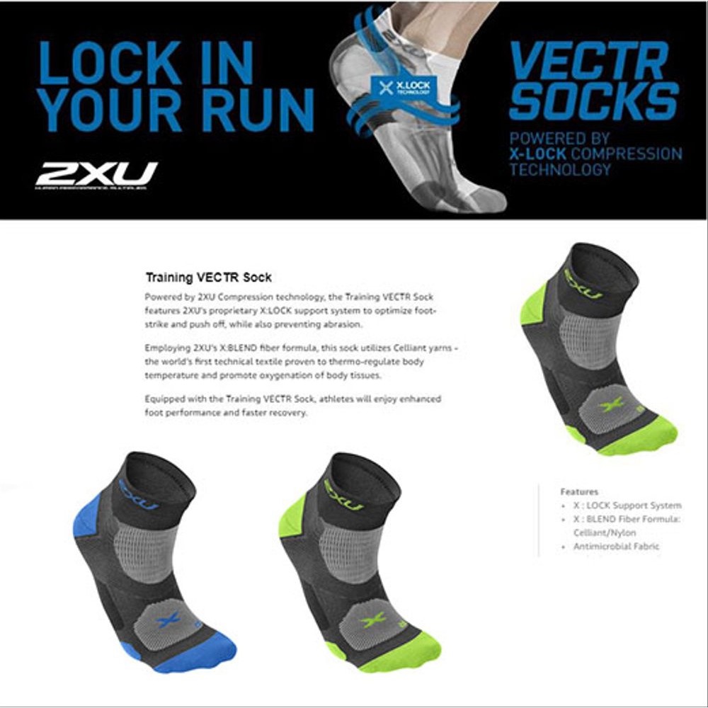 2XU MEN TRAINING RUNNING VECTR SOCKS | Shopee Malaysia
