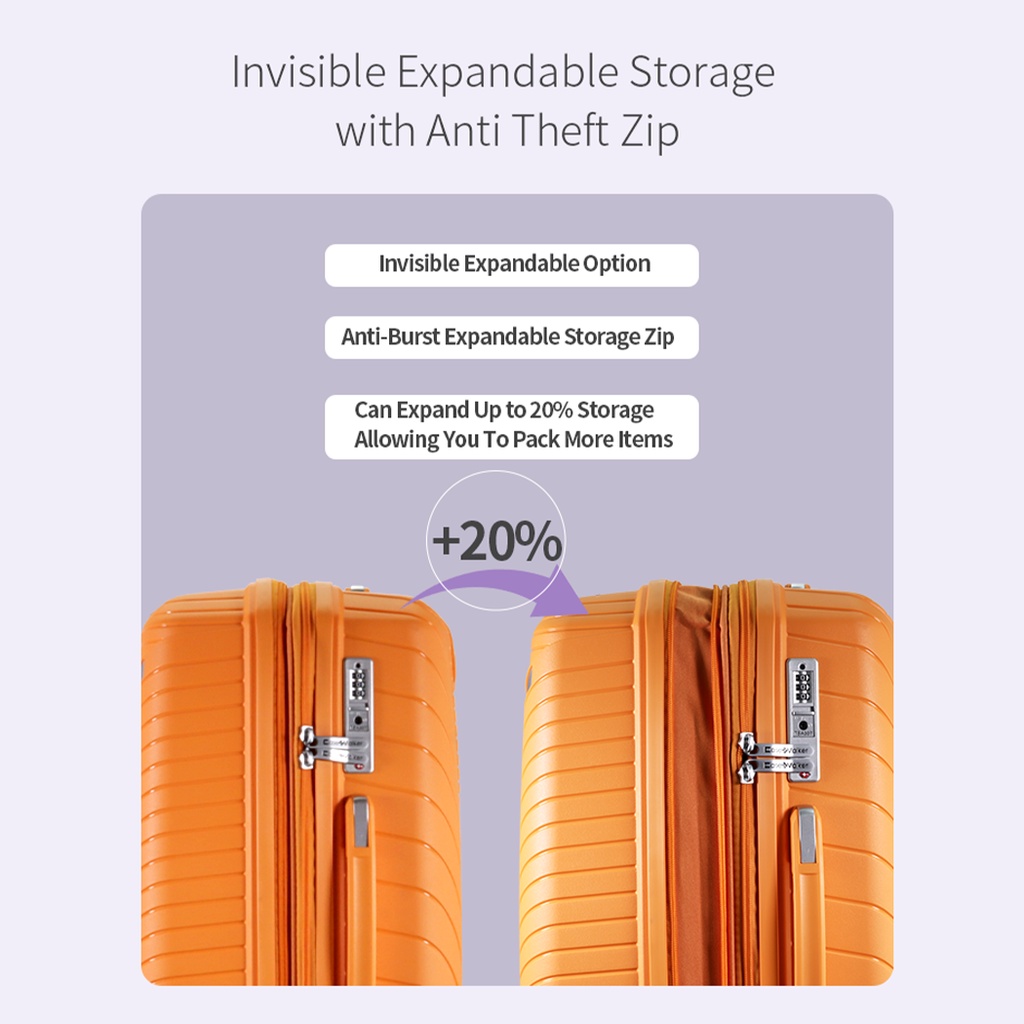 Case Valker Signature ProX 3in1 Unbreakable TSA PP Expandable Luggage ...