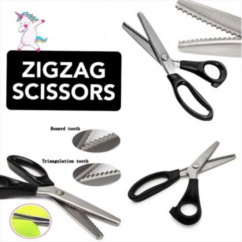 Sold Zigzag SCISSOR Round Half Circle Triangle Tooth For Fabric Sewing ...