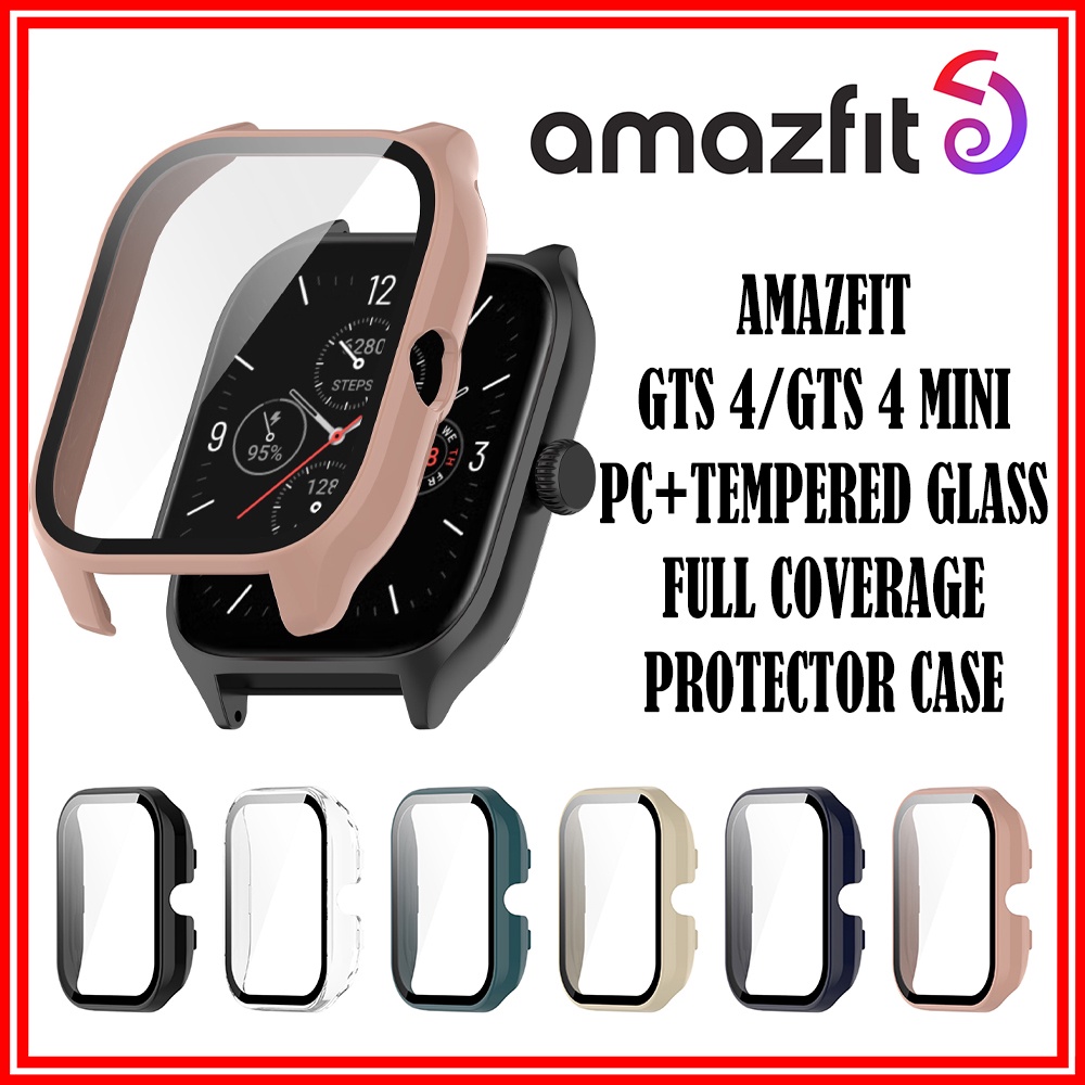 AMAZFIT GTS4 / GTS 4 Mini Tempered Glass Cover Case Amazfit Watch GTS 4 ...