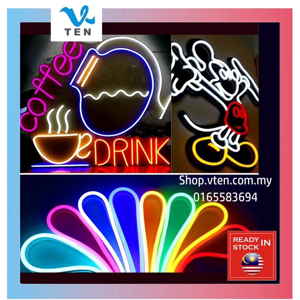 1Meter Every 1CM Cuttable DC12V Flexible 100% Silicon Neon LED Strip ...