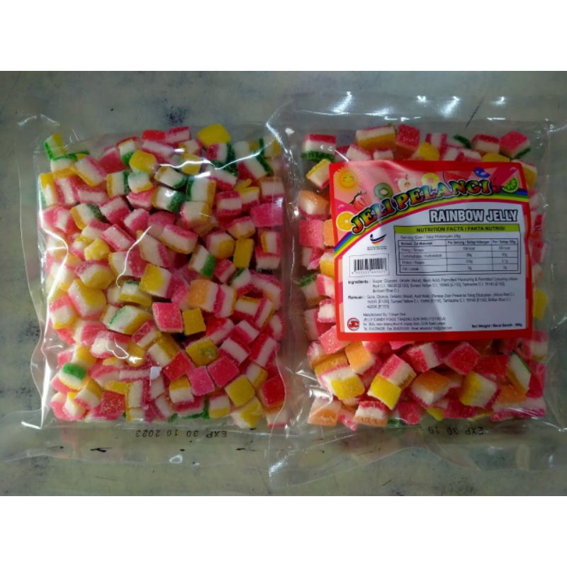 MALAYSIA Childhood Memory Rainbow Jelly Jeli Pelangi 500g | Shopee Malaysia