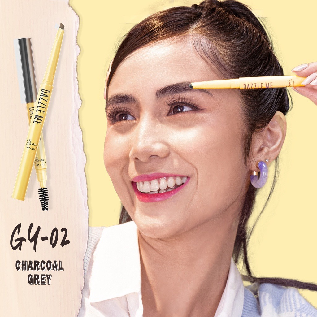 [LOCAL SHIPPING] DAZZLE ME 2 In 1 Brow Likey Brow Pencil with Smooth-glide Formula (0.25g ...