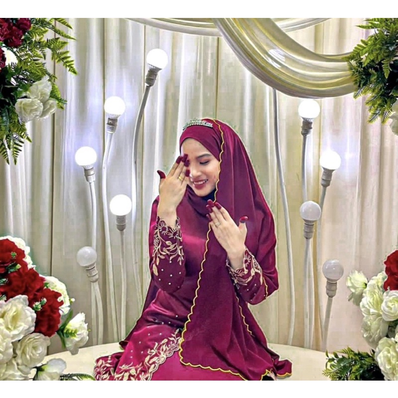 VEIL/SHAWL SULAM CHIFFON MAROON READY STOCK VEIL SULAM KLASIK | Shopee Malaysia