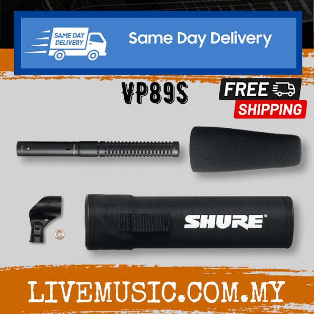 Shure VP89S Modular Short Shotgun Microphone ( VP-89S / VP 89S ...