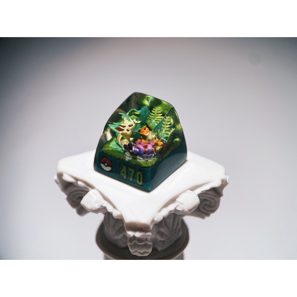 Leafeon Keycap resin pokemon - mechanical keyboard buttons - artisan ...