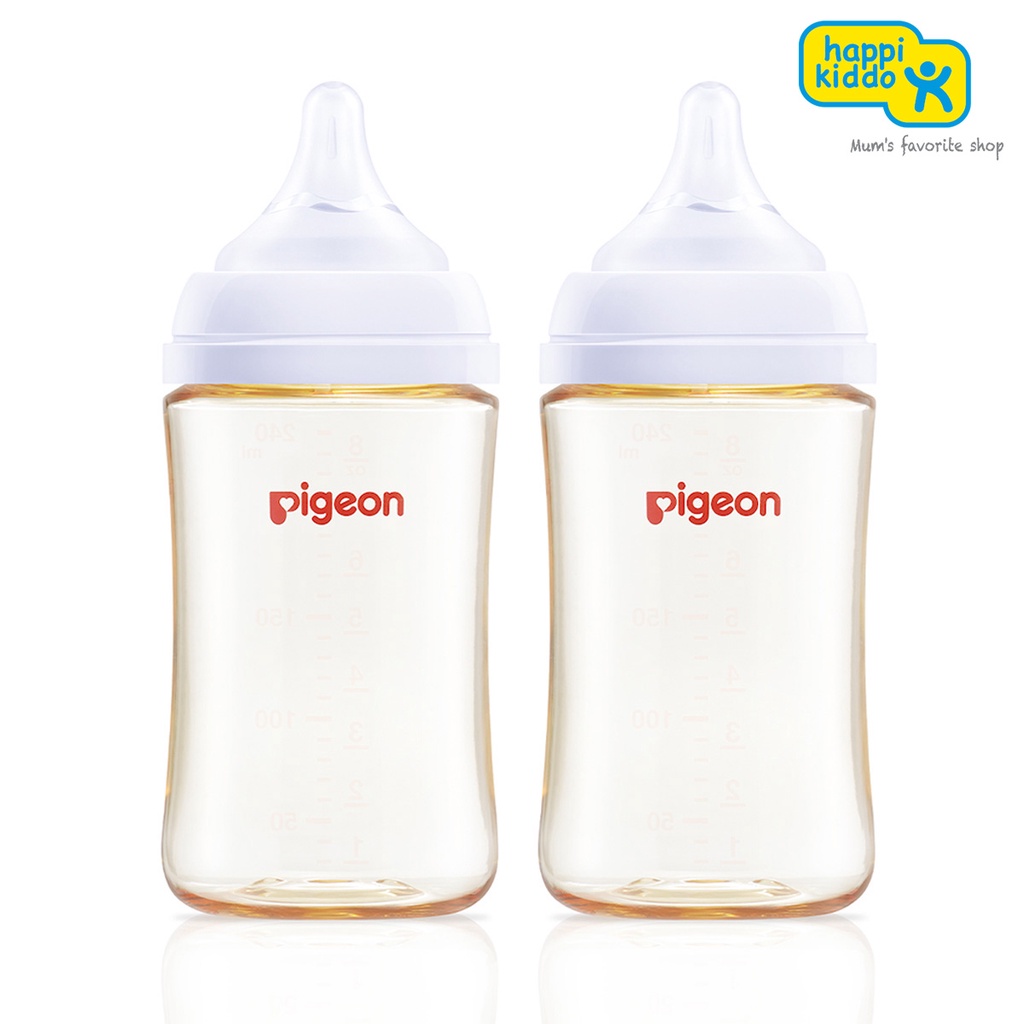Pigeon SofTouch Wide Neck PPSU Nursing Bottle (240ml) [Twin Pack] | Shopee Malaysia