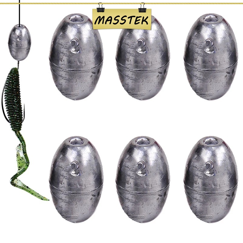 MASSTEK @Johor 1pc Oval Olive Fishing Sinker Lead Fishing Weight Sinker ...
