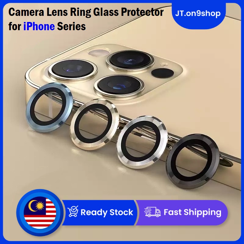 Flamed Titanium Sapphire Metal Ring Camera Lens Glass Protector Iphone