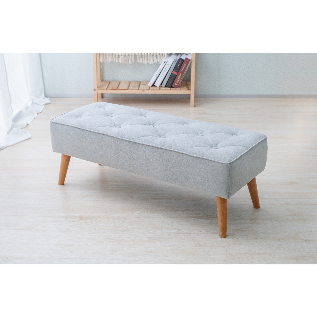 BMH Light Grey Sofa Bench Chair Bench Sofa Ruang Tamu Bench Stool Chair ...