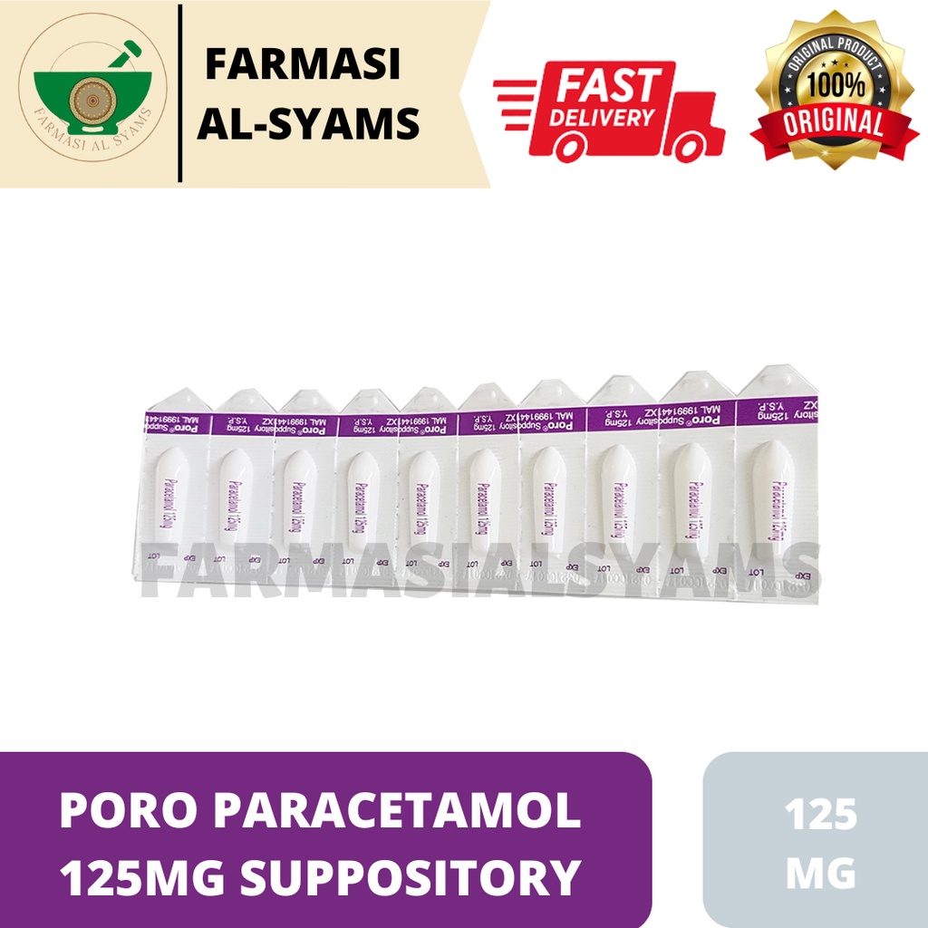 YSP PORO SUPPOSITORY 125MG & 250MG (PARACETAMOL) | Shopee Malaysia