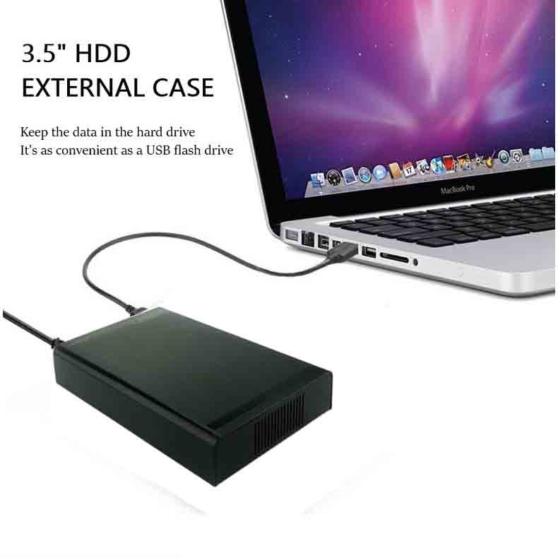 NEW External Hard Disk Case 3.5 inch USB2.0 SATA Hdd Enclosure External ...