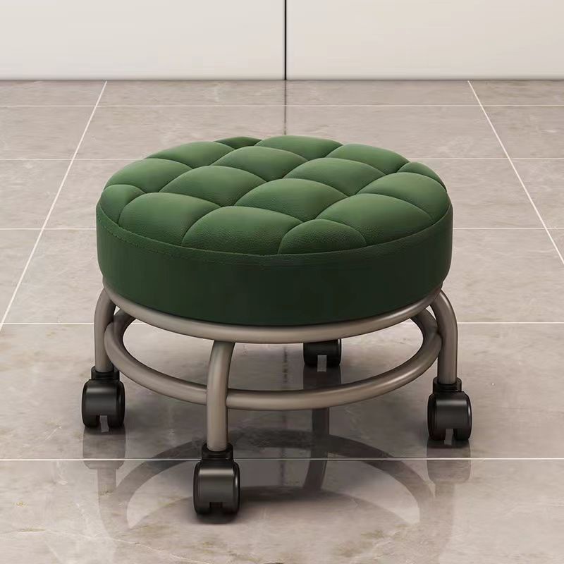 Low Stool With Wheel Small Round Sofa Stool Foot Pulley Moving Stool ...