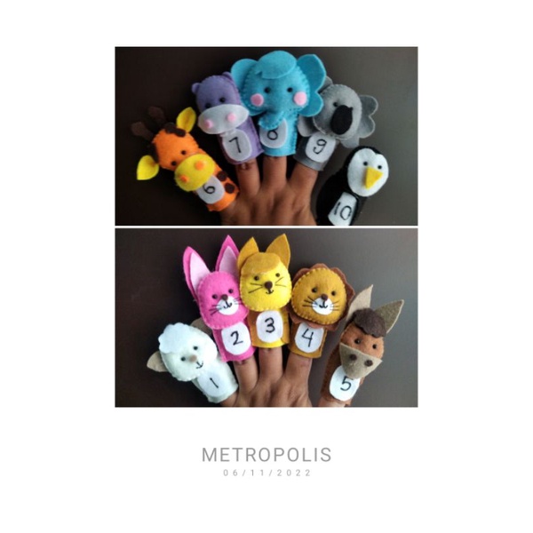 10 animal finger puppets + numbers Ready | Shopee Malaysia