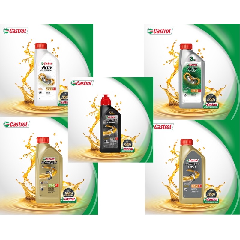 CASTROL 4T ENGINE OIL MALAYSIA 100% ORIGINAL 20W40 ACTIV CRUISE 15W50 ...