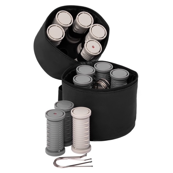 Nicky Clarke Heated 25 mm Rollers Compact Travel Set of 12, Ionic Self ...