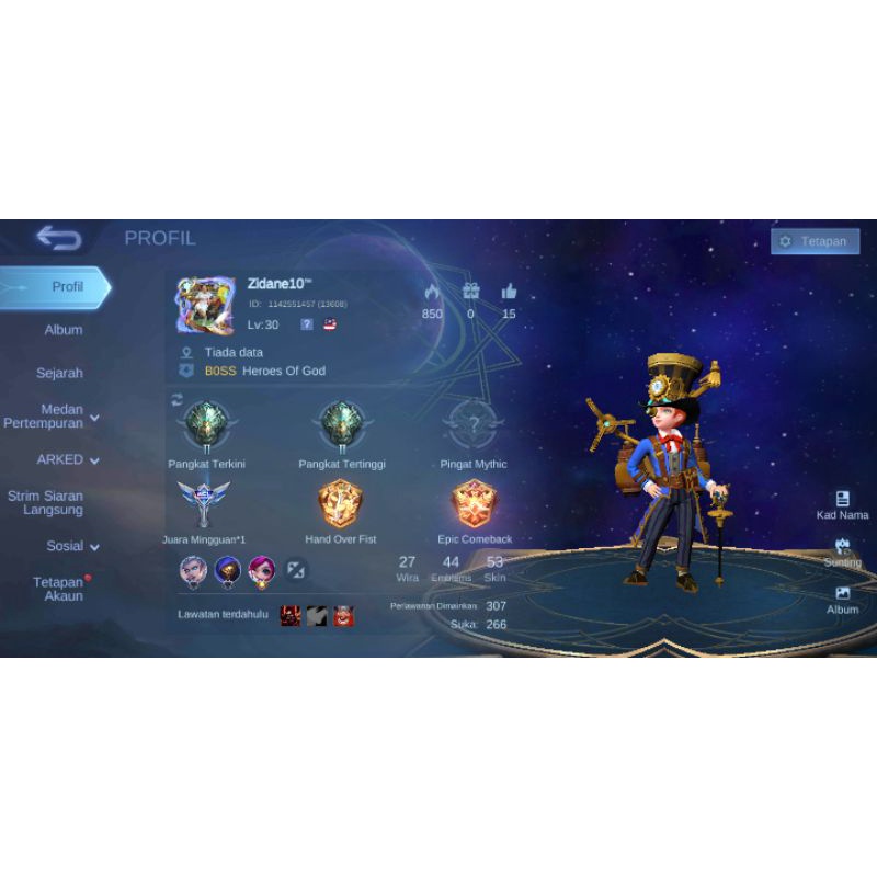 Account Epic(skin wan wan M world/515& lightborn harith/Transformers ...