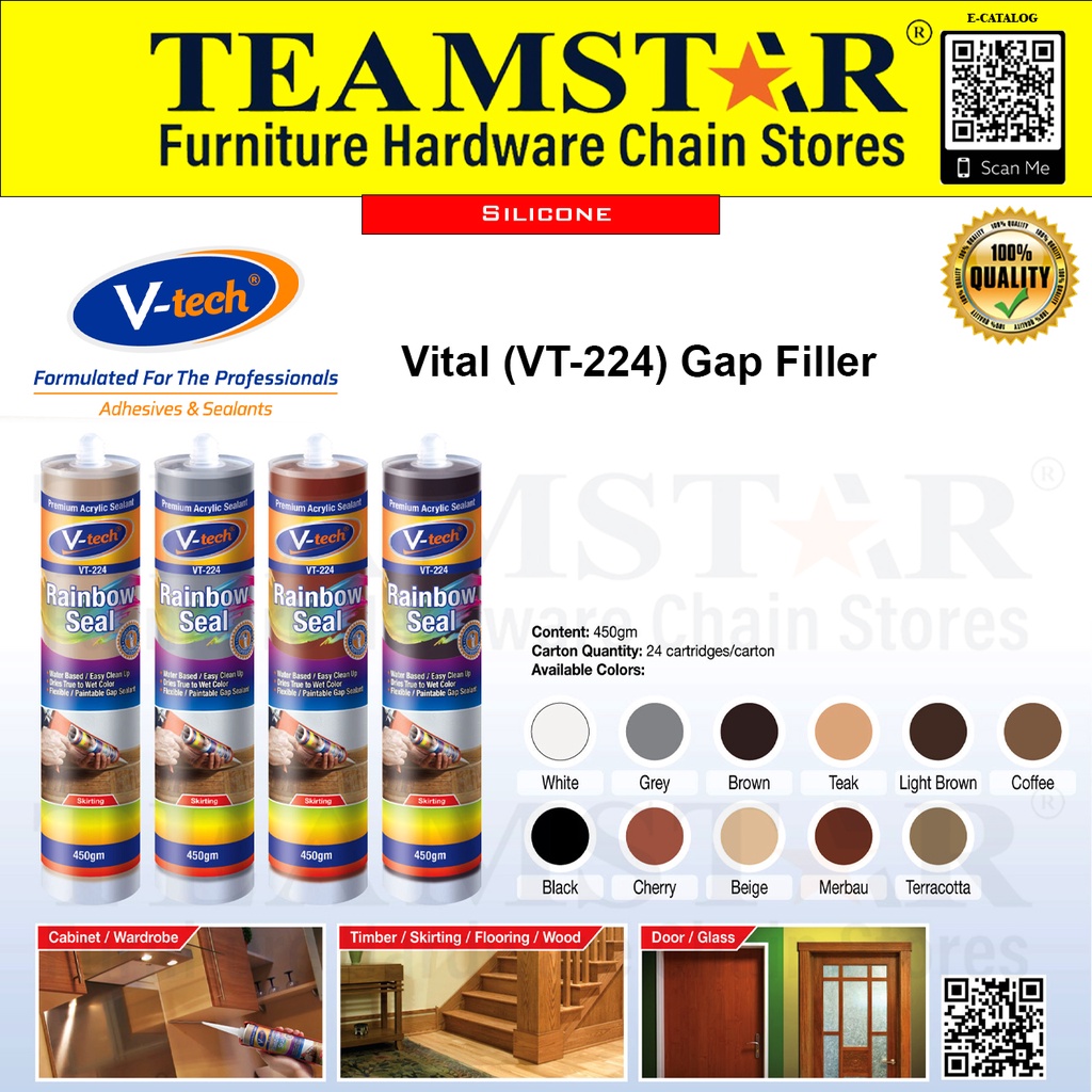 【TEAMSTAR】 V-TECH VT-224 Rainbow Sealant (450G) | Shopee Malaysia