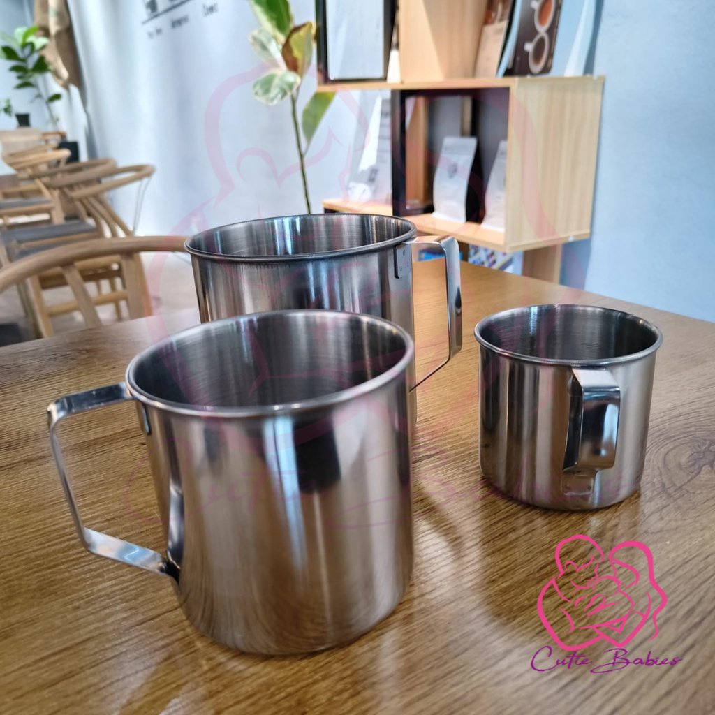 Cawan Keluli Tahan Karat / Stainless Steel Handle Cup Outdoor Camping ...