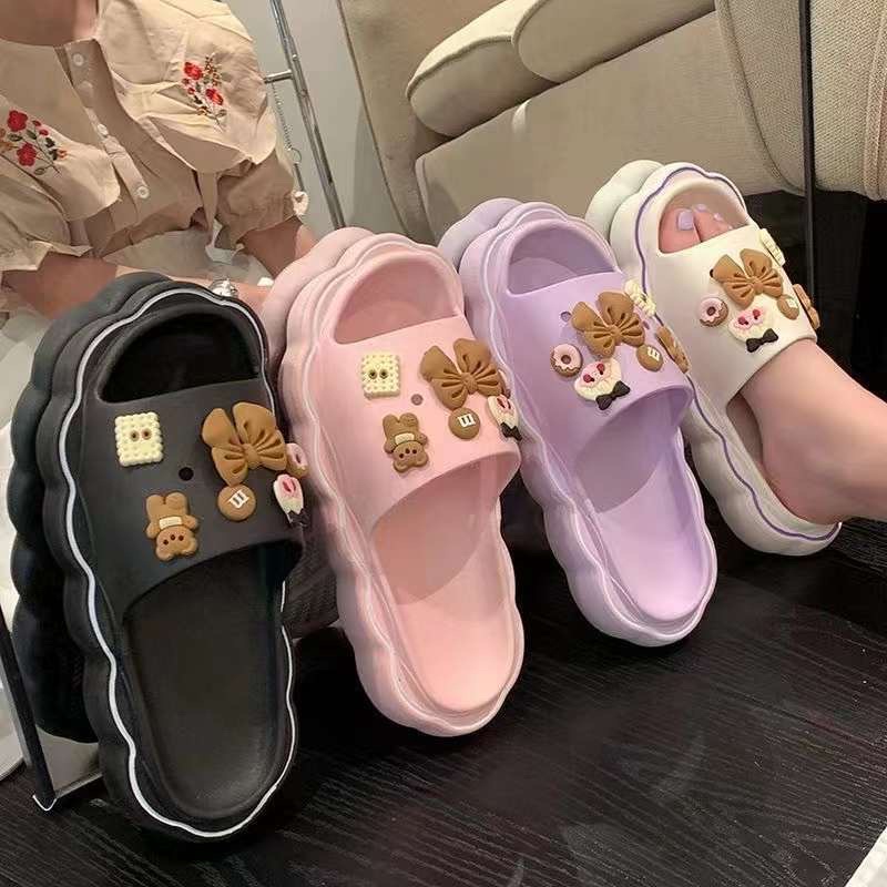 [READY STOCK🇲🇾] Women Thick EVA Cloud design Cute Jibbitz Charms Summer ...