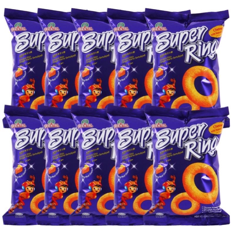 [60G X 10 PACKS] ORIENTAL SUPER RING REAL CHEESE [HALAL] | Shopee Malaysia