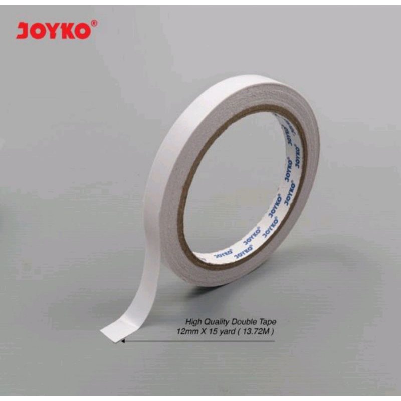 (1 Piece) WHOLESALE Double Tape Joyko 12 mm x 15 yards Blue Core ...