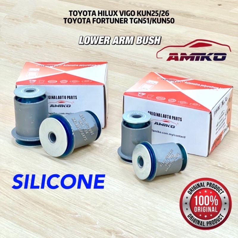 100% ORIGINAL AMIKO FRONT SILICONE LOWER ARM BUSH TOYOTA HILUX VIGO ...