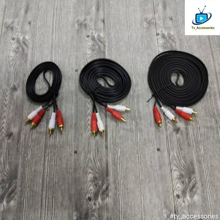 2>2 rca cable 1.5m 3m 5meter tv speaker wire cable audio 2 to 2 connect ...