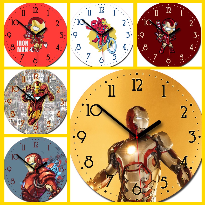 Ironman Avenger Character Wall Clock Marvel Superhero Comics | Shopee ...