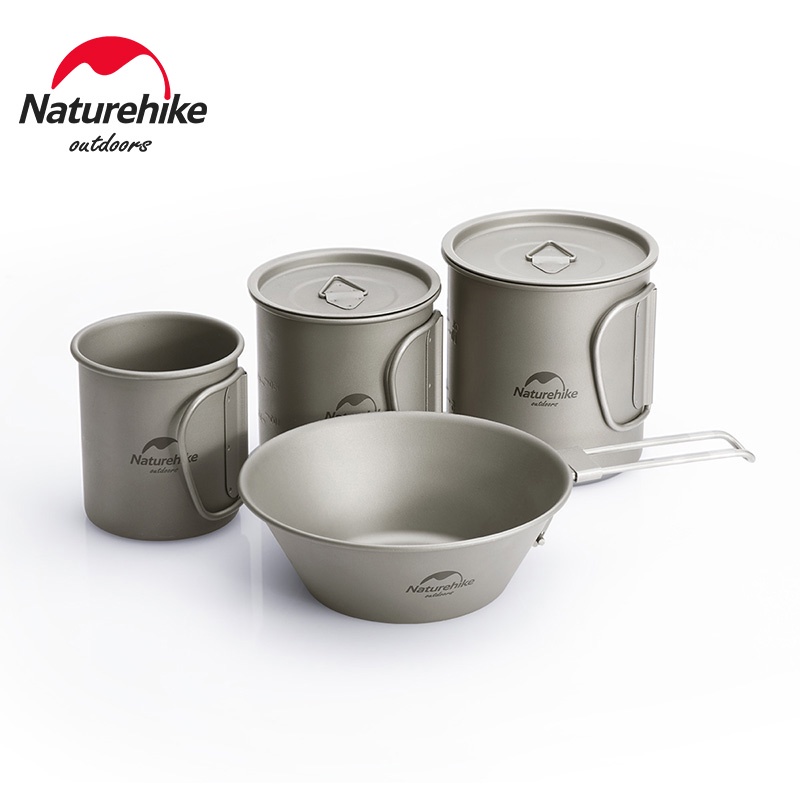Naturehike outdoor tableware titanium cup pure titanium bowl camping ...