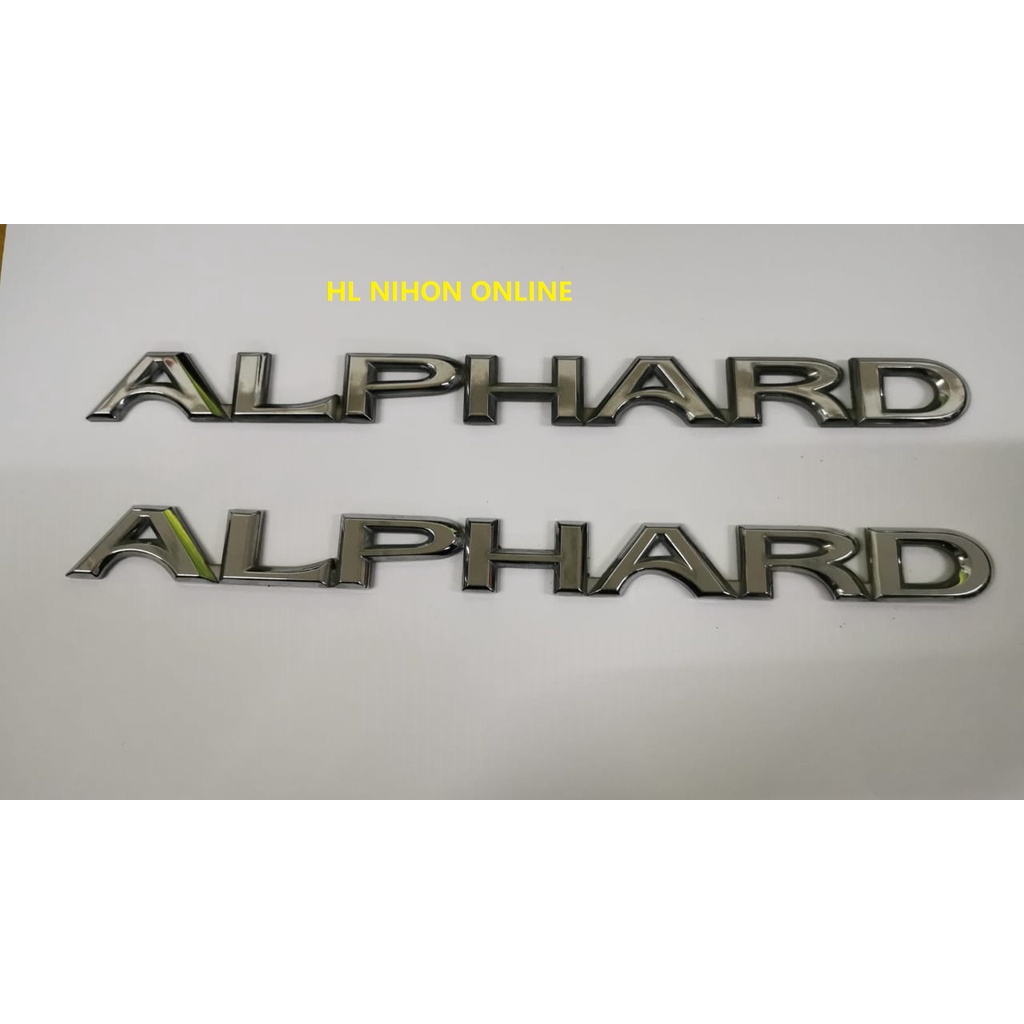 (USED)TOYOTA ALPHARD LOGO EMBLEM wording | Shopee Malaysia