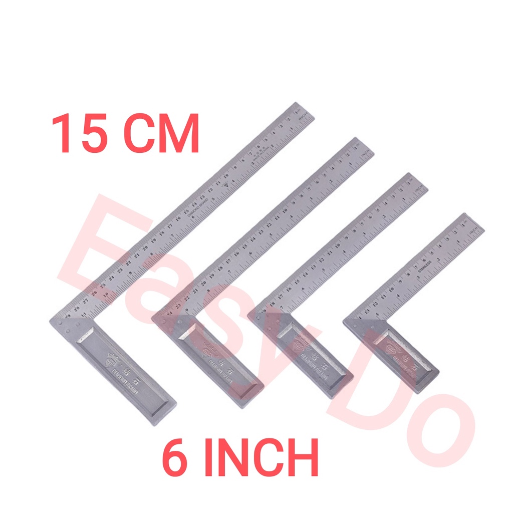 6” 8” 10” 12” TRY L-Square Angle Ruler ; Pembaris Sesiku L ，Steel ...