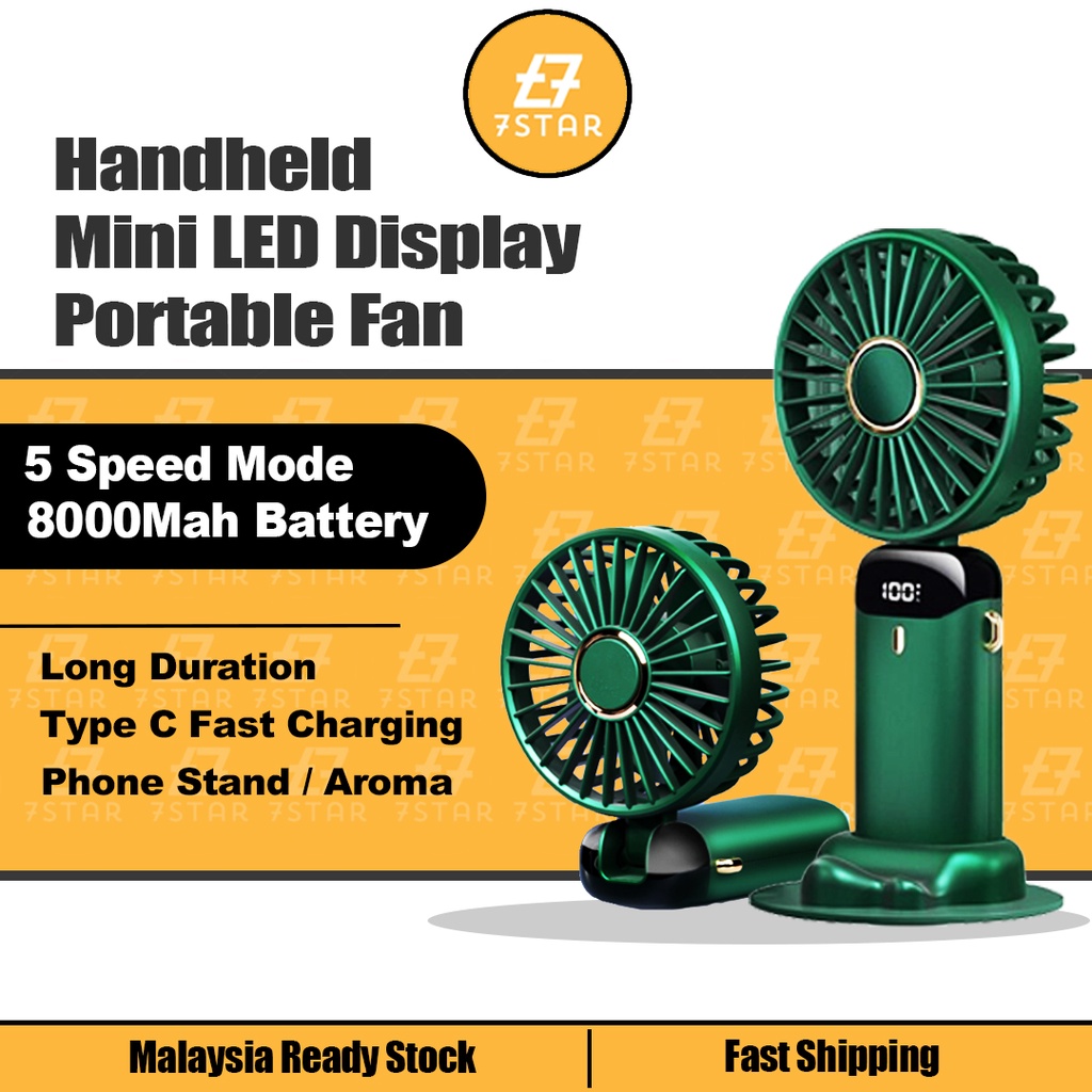 7star 8000Mah Portable USB Mini Fan Adjustable Mini Fan Cooling Fan 5 ...