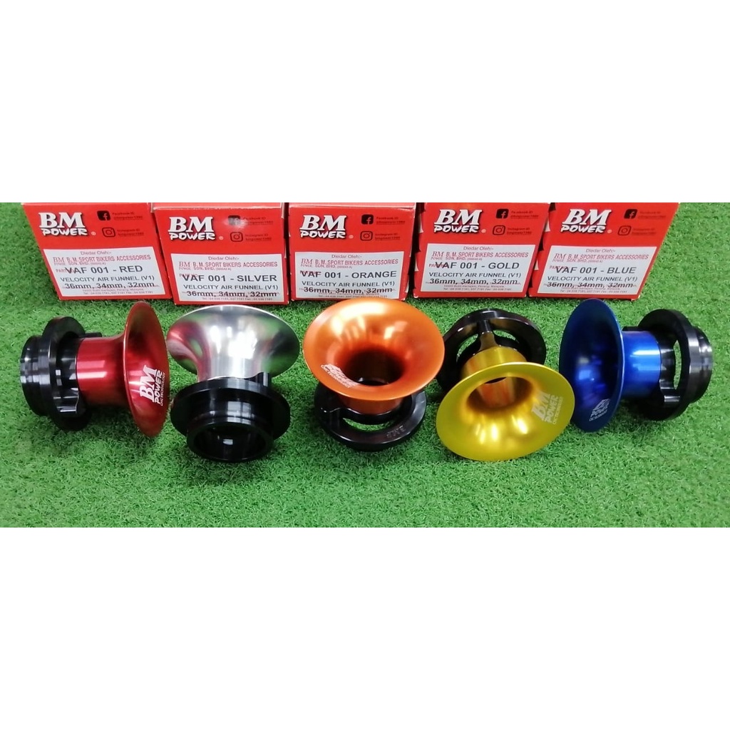 BM POWER INTAKE VELOCITY AIR FUNNEL [ V1 ] 32MM - 36MM & 38MM - 42MM ...