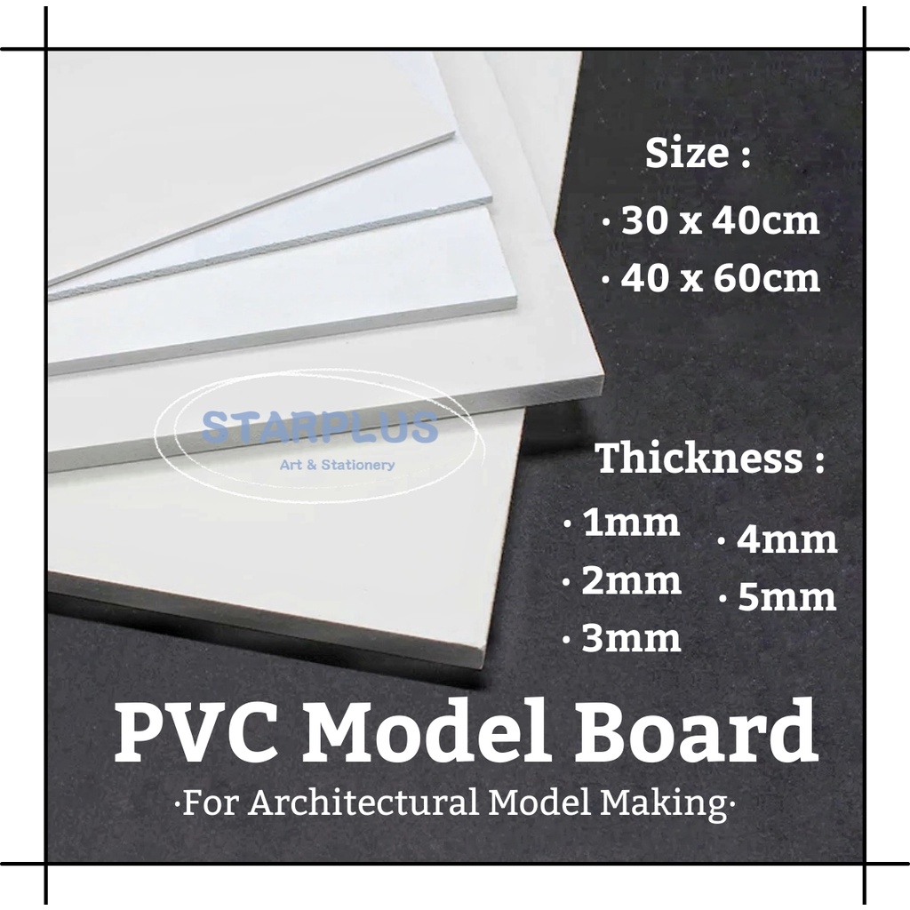 (Starplus)PVC Model Board (Modeling Board/Material) - 1/2/3/4/5mm ...