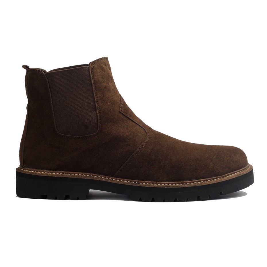 Axel BROWN |Buttonscarves x GIANT FLAMES| Chelsea High Boots Men's ...