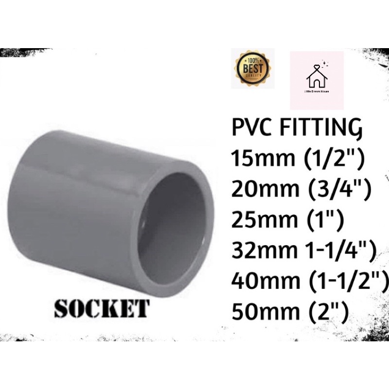 (15mm - 50mm) SOCKET PVC FITTING | Shopee Malaysia
