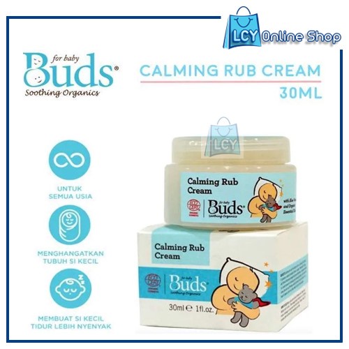 Buds Calming Rub Cream (30ml) For Baby Colic, Digestive Discomfort ...