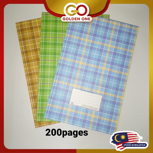 F4 Hard Cover Foolscap Note Book With Numbering 60GSM 200PAGES | Shopee ...