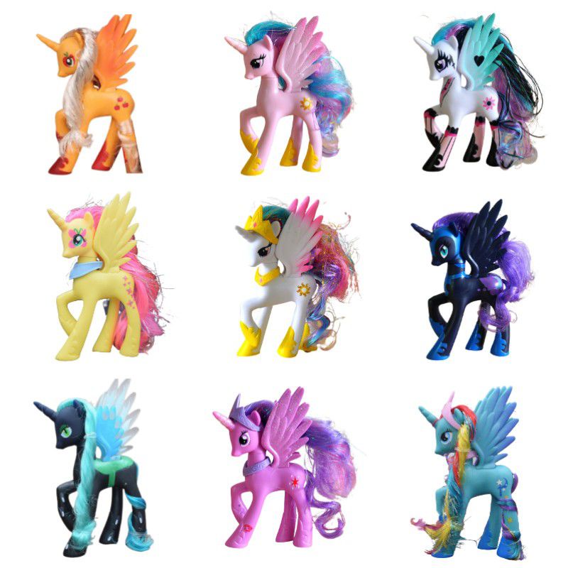 Little My Pvc Pony Figure Toy Unicorn Cake Topper Party Decorations For ...
