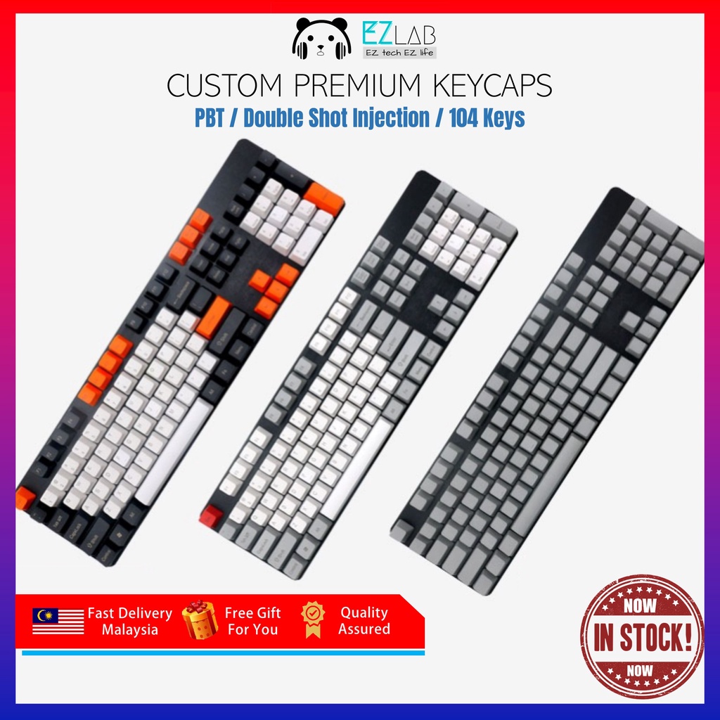 104 Key PBT Double Shot Injection Keycaps Mechanical Keyboard Custom ...