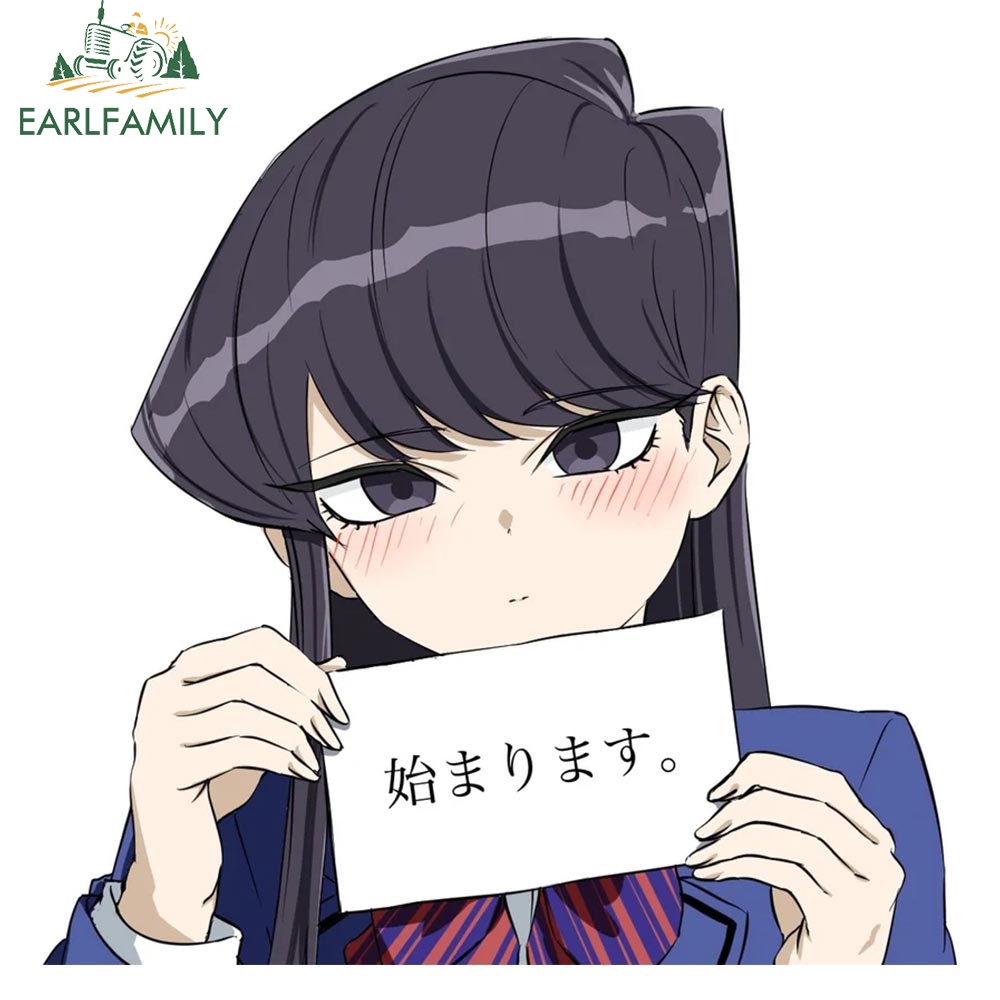 EARLFAMILY 13cm X 12.8cm for Komi-san Anime Car Decal Cartoon Girl ...