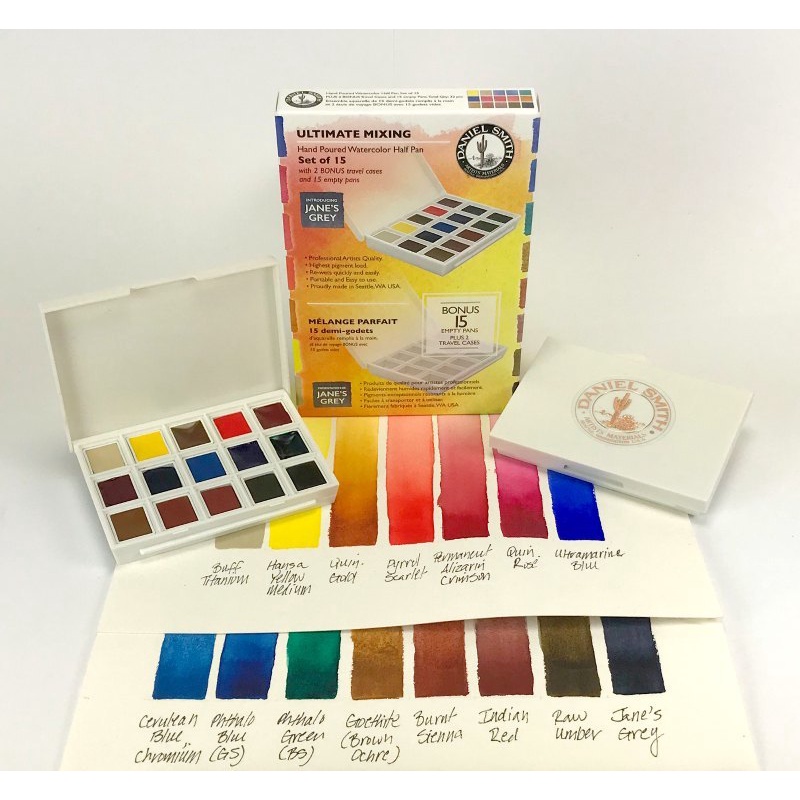 DANIEL SMITH WATERCOLOR - ULTIMATE MIXING HALF PAN SET | Shopee Malaysia
